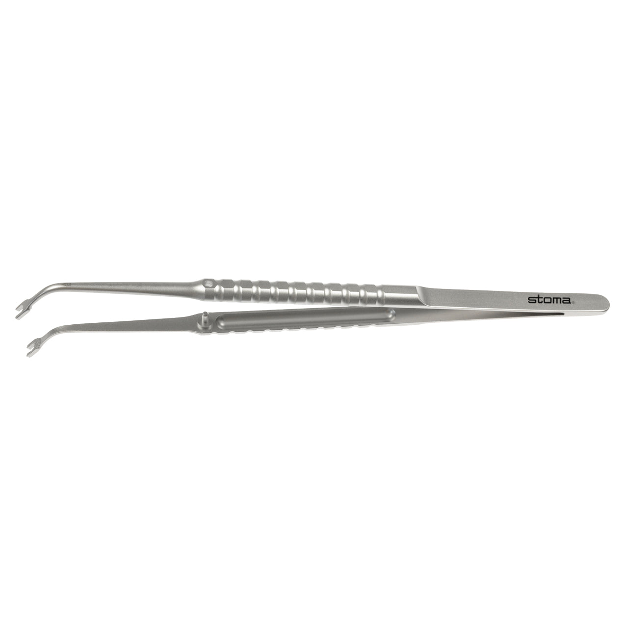 Stoma Membrane holding forceps, Elaskary, 4 mm, curved over surface ...